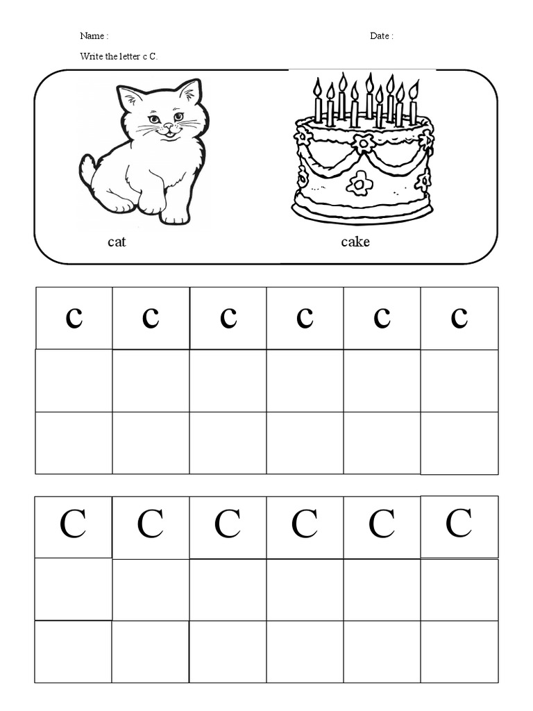 Write Letter C | PDF | Teaching Methods & Materials