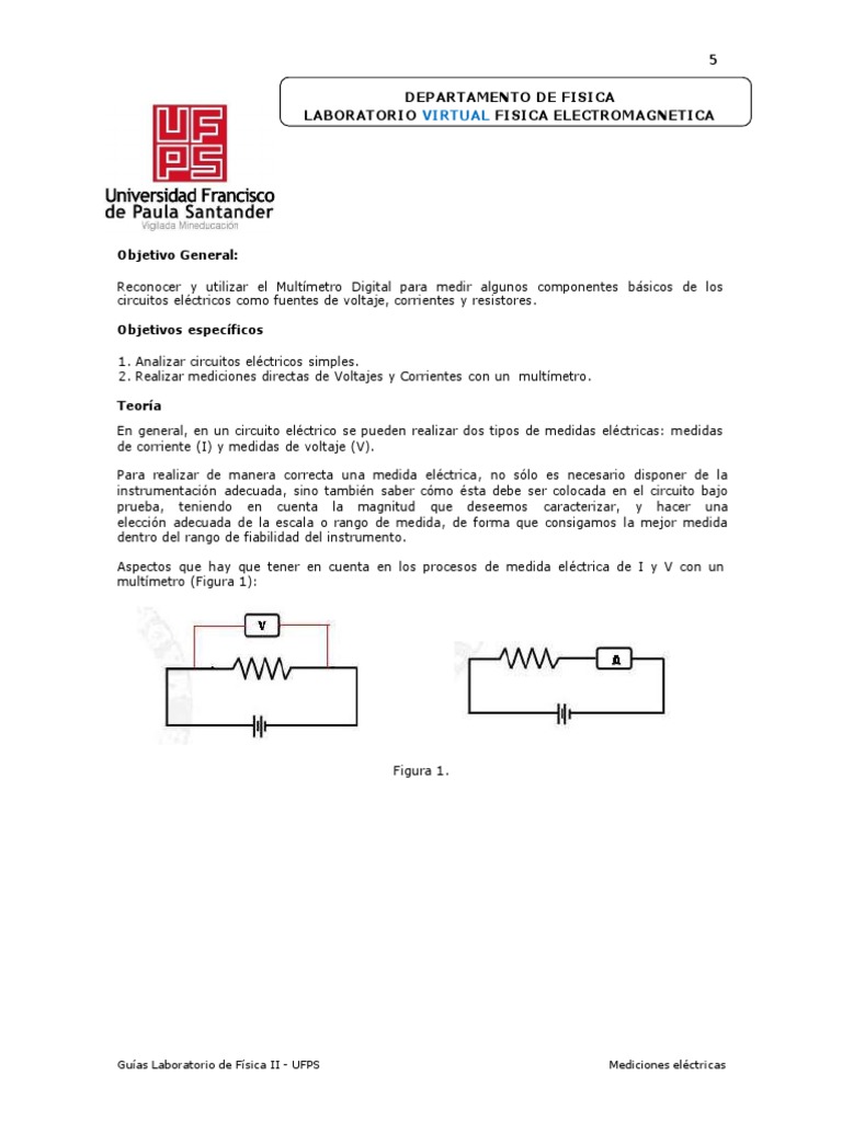 Uso del Multímetro en Mediciones Eléctricas | PDF | Cantidades fisicas ...
