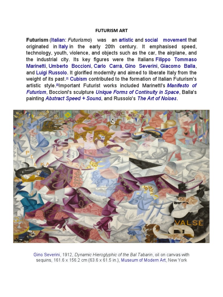 Futurism: Dynamic Hieroglyphic Art | PDF