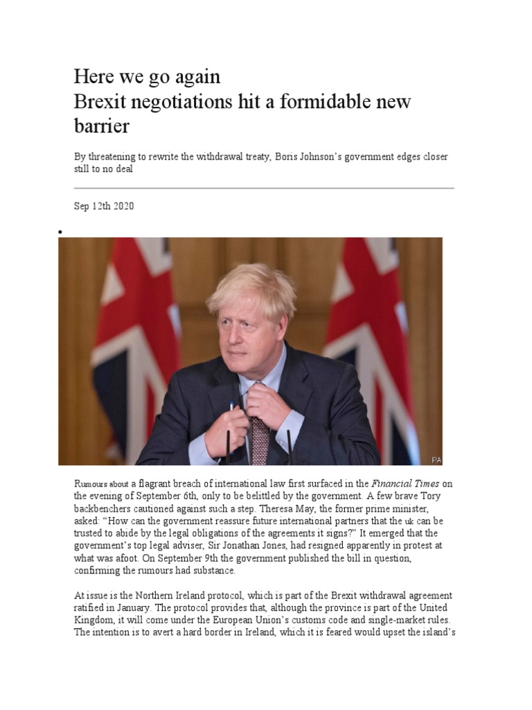 Brexit Negotiations Face New Challenges | PDF | Brexit | European Union