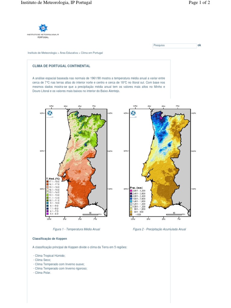 Clima de Portugal | PDF