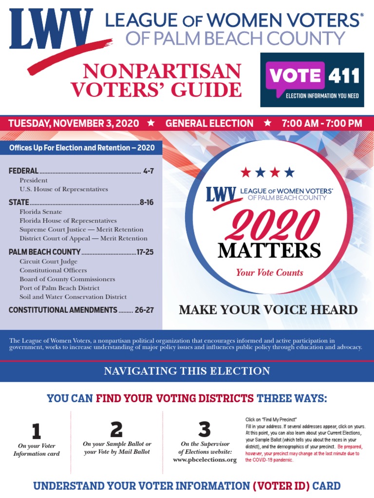 2020 Nonpartisan Voters Guide | PDF | Presidents Of The United States ...