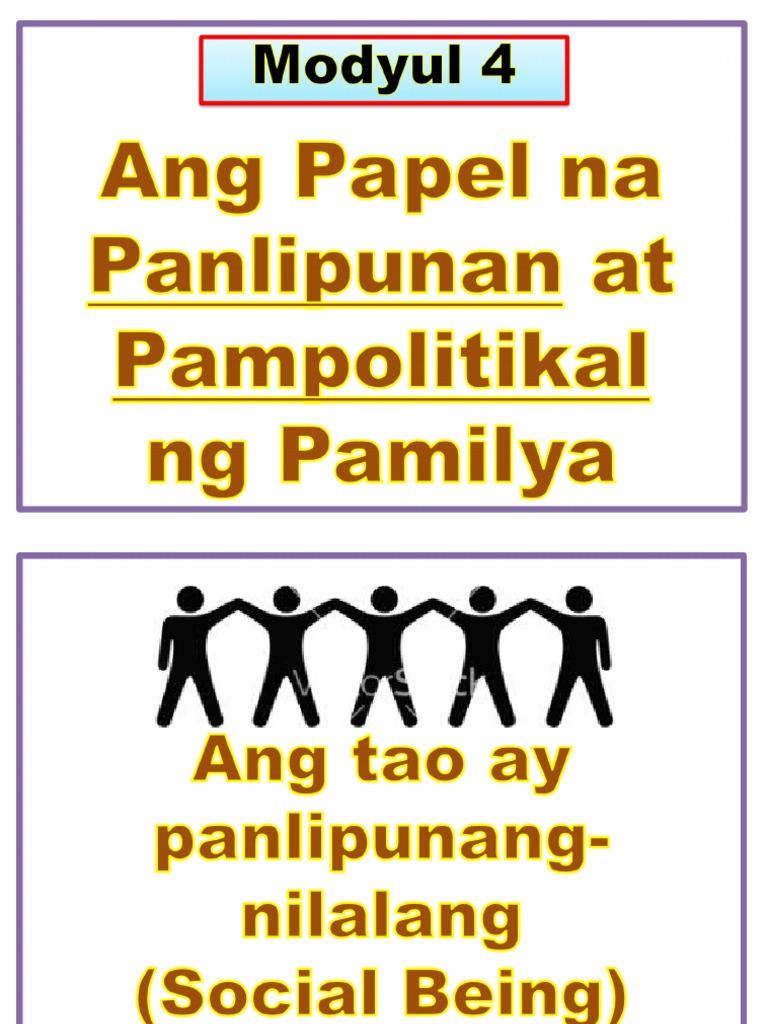 Modyul 4 Ang Papel Na Panlipunan at Pampolitikal | PDF