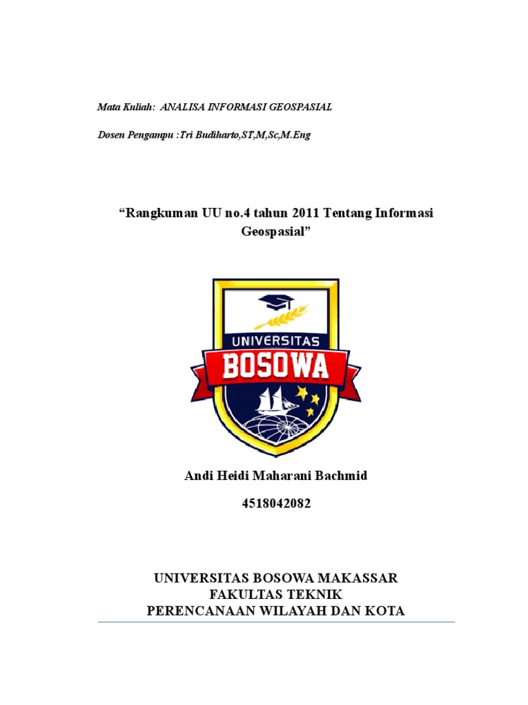 Analisa Informasi Geospasial | PDF