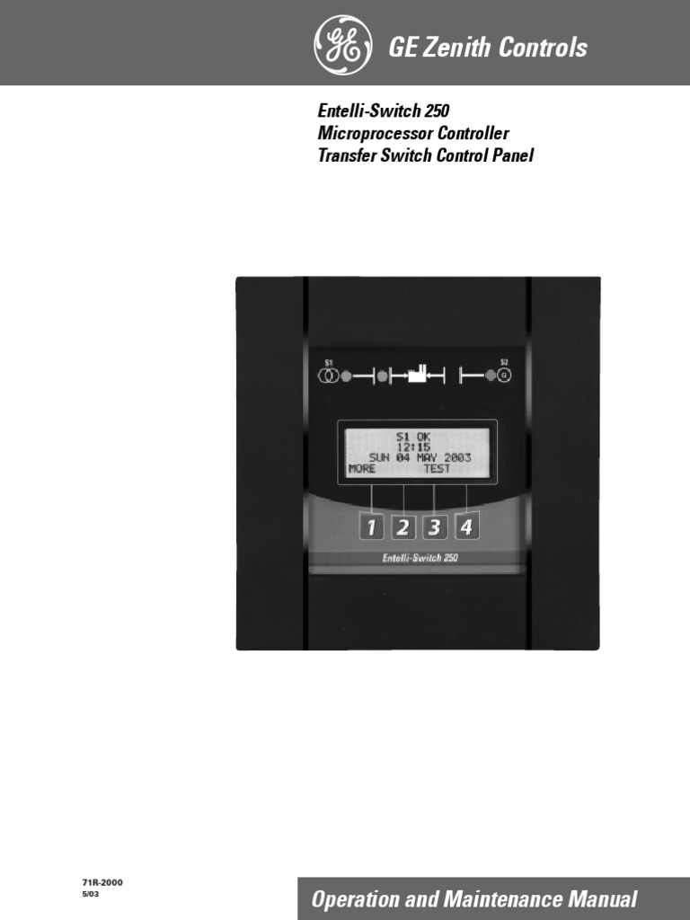Ge Entelli Switch 250 User Manual | PDF | Switch | Electrical Components