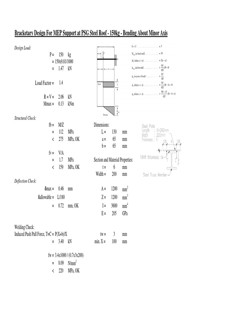 Bracket Design (PSG) | PDF | Chemistry | Joining