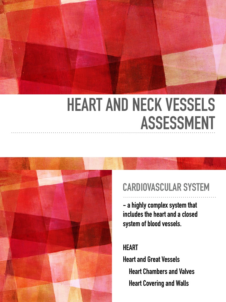 Heart and Neck Vessels Assessment | PDF