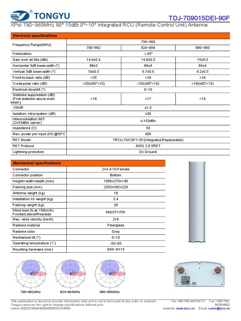 Configuration 1 TDJ-709015DEI-90F | PDF | Antenna (Radio) | Broadcast ...