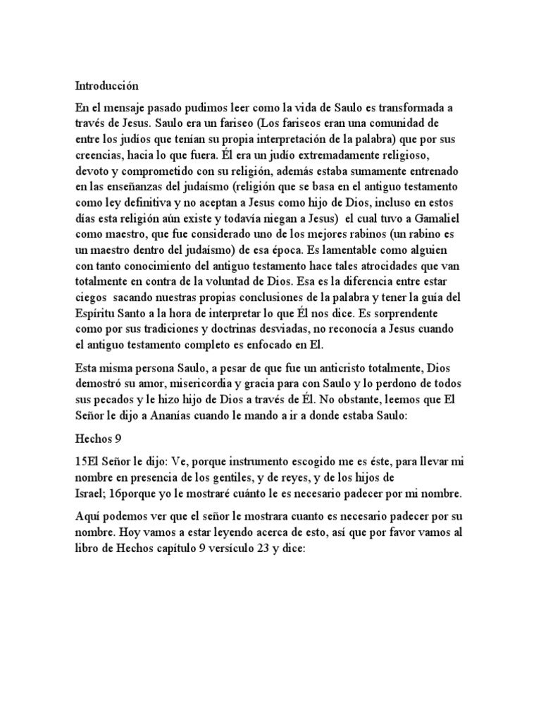 Hechos 9 23 | PDF | Pablo el apóstol | Bernabé