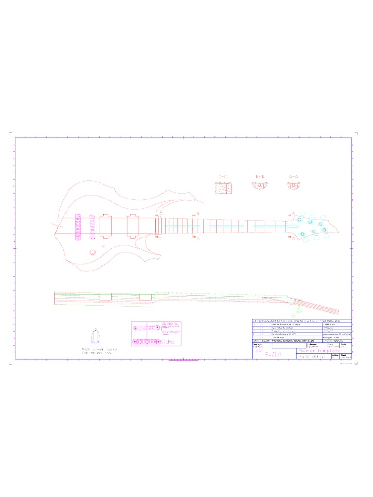 Guitar Plan ESP F200 | PDF