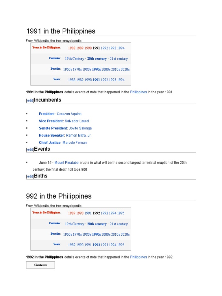 A Year of Unrest: Events in the Philippines in 1991 | PDF | Violence ...