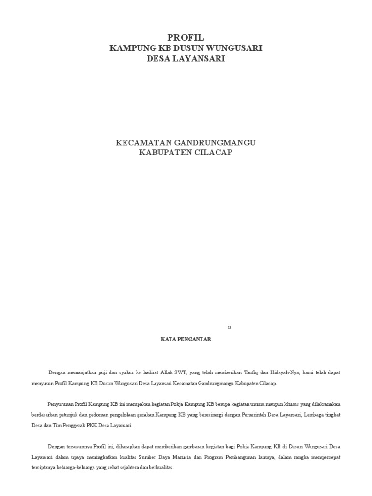 Profil Kampung KB | PDF