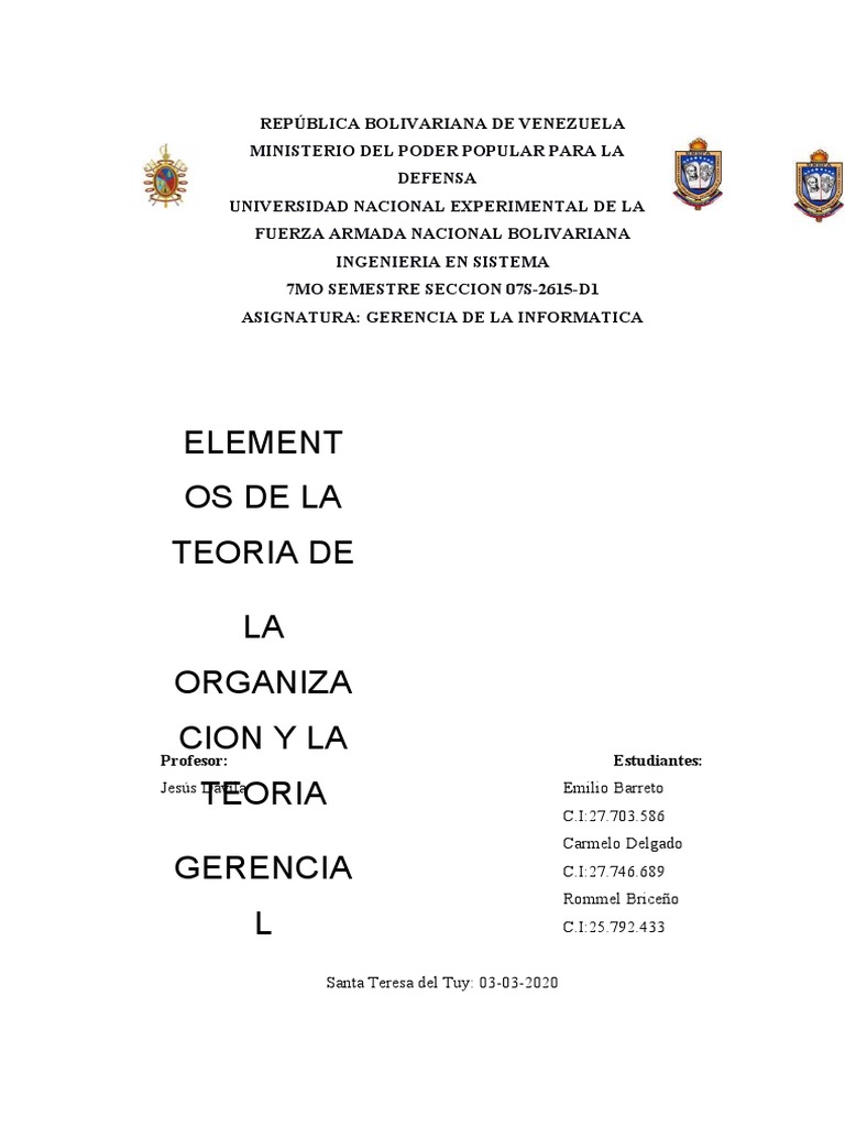 Gerencia de La Informatica Unidad 1,2 y 3 | PDF | Planificación ...