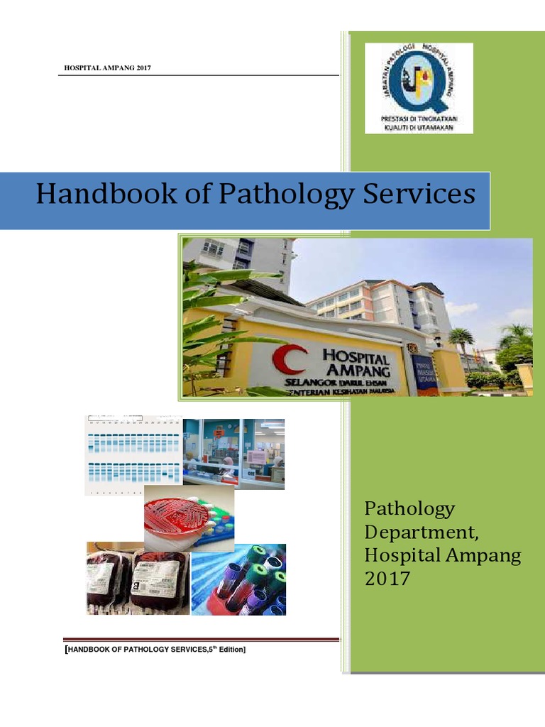 Pathology Services Handbook 2017 | PDF | Medical Laboratory | Pathology