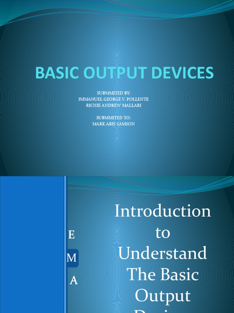 Basic Output Devices | PDF