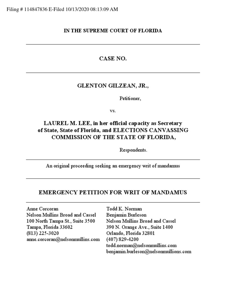 Petition For Writ of Mandamus | PDF | Advisory Opinion | Initiative