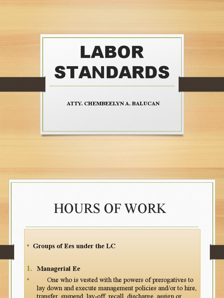LABOR-STANDARDS-part-1 2 | PDF | Piece Work | Overtime