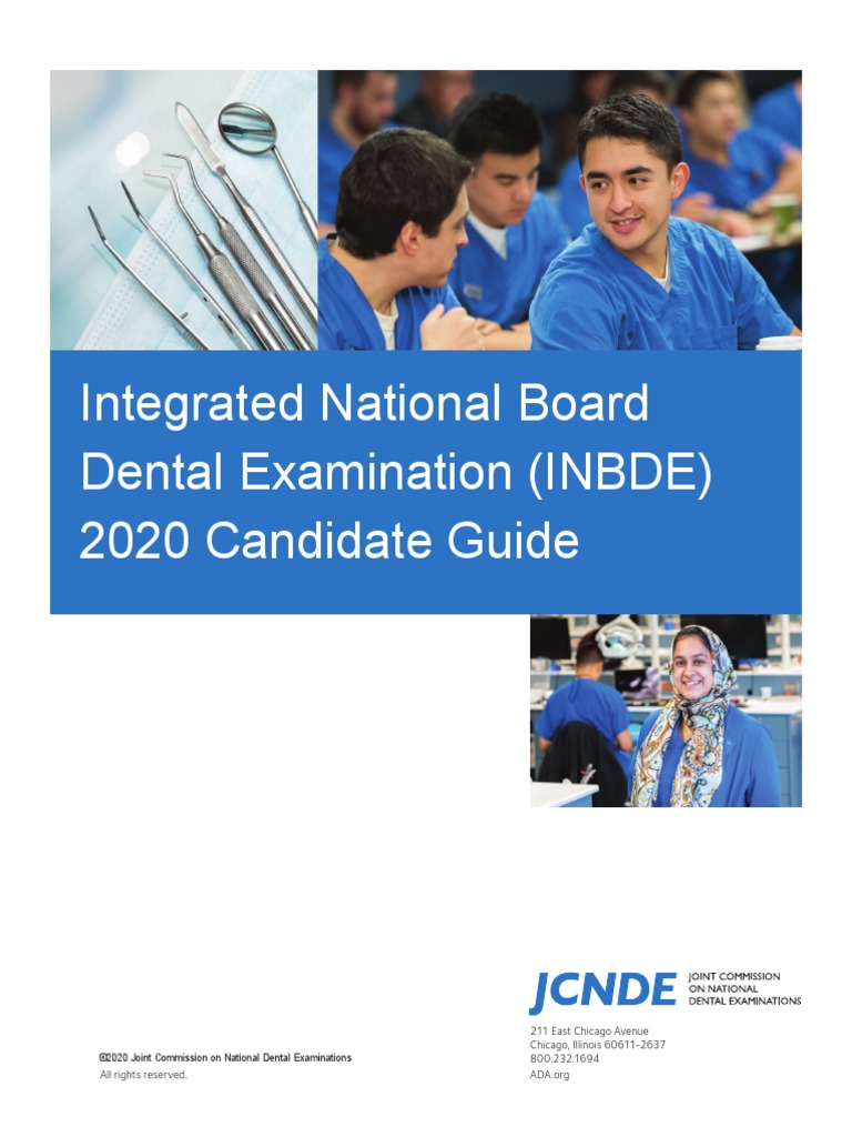 Integrated National Board Dental Examination (INBDE) 2020 Candidate ...