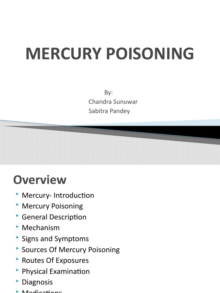 Mercury Poisoning By Chandra Sunuwar Sabitra Pandey Pdf Mercury