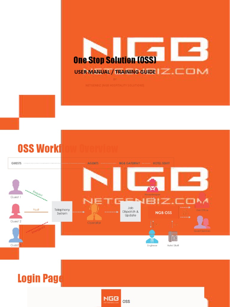 One Stop Solution (OSS) : User Manual / Training Guide | PDF | Software ...
