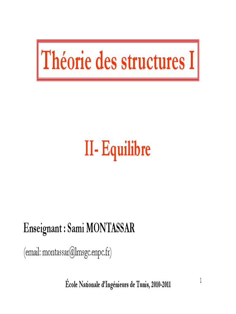 Équilibre et Statique des Structures | PDF | Treillis (assemblage ...