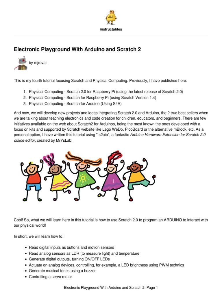 Electronic Playground With Arduino and Scratch 2 PDF | PDF | Analogue Electronics | Scratch ...