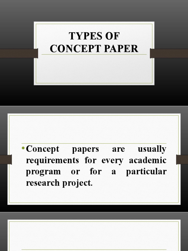 Types of Concept Paper | PDF