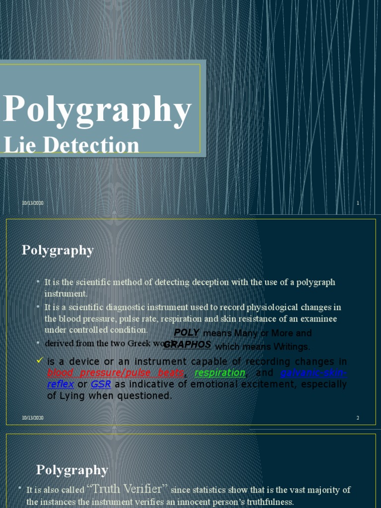 Polygraphy: Lie Detection | PDF | Polygraph | Lie
