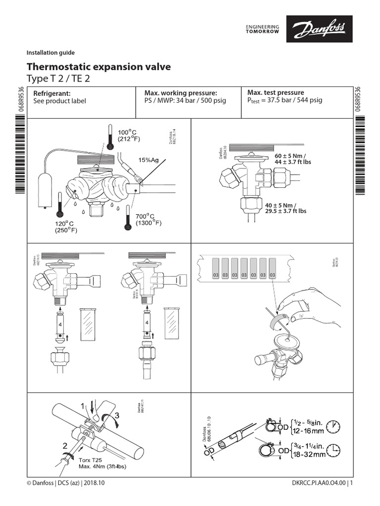 Type T 2 / TE 2: Thermostatic Expansion Valve | PDF