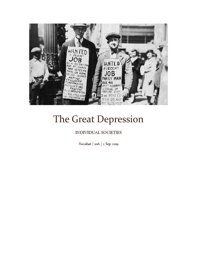 The Great Depression | PDF | Great Depression | Unemployment