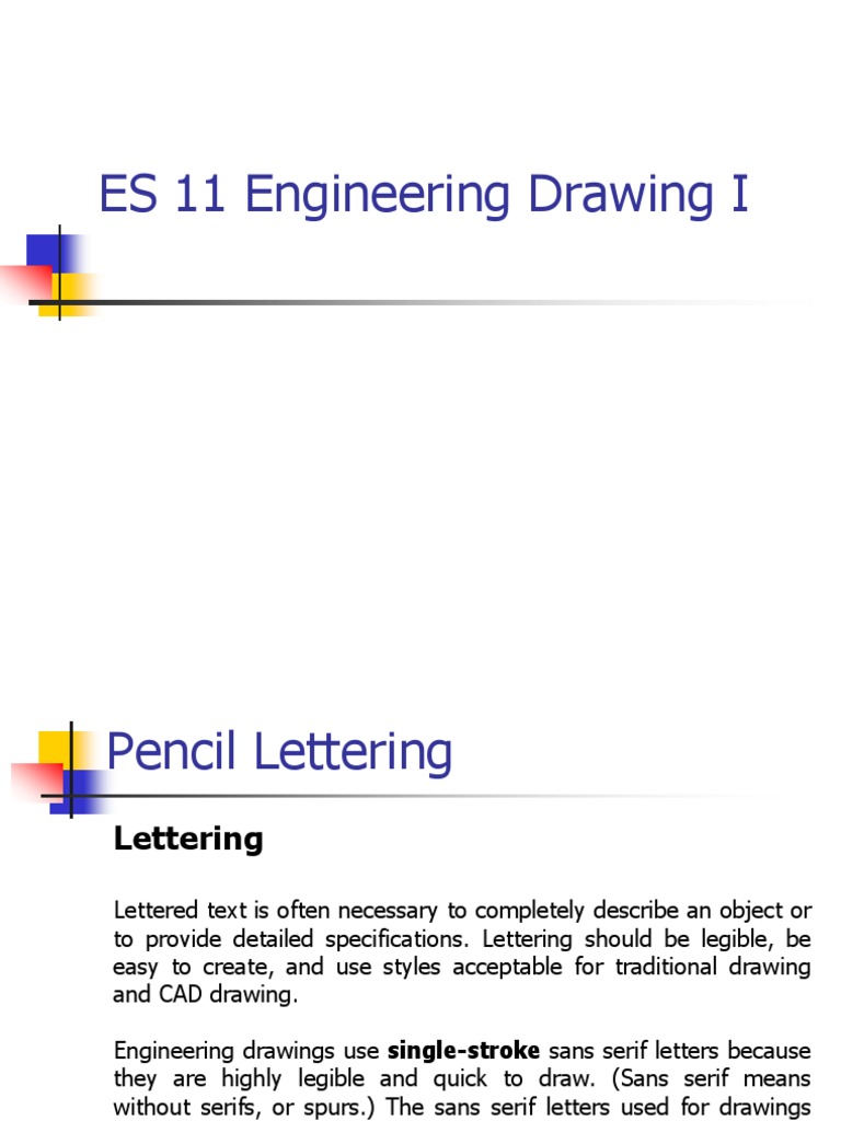 Pencil Lettering Engineering Drawing | PDF | Letter Case | Fraction ...