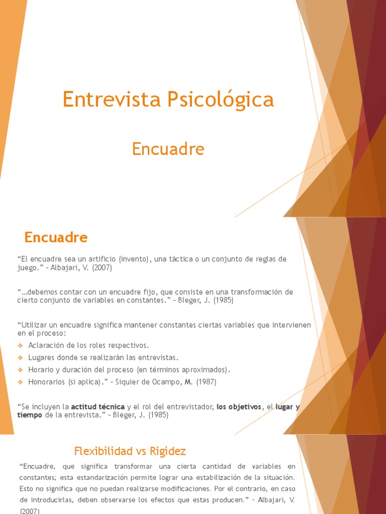 Encuadre PDF | Descargar gratis PDF | Psicoanálisis | Sicología