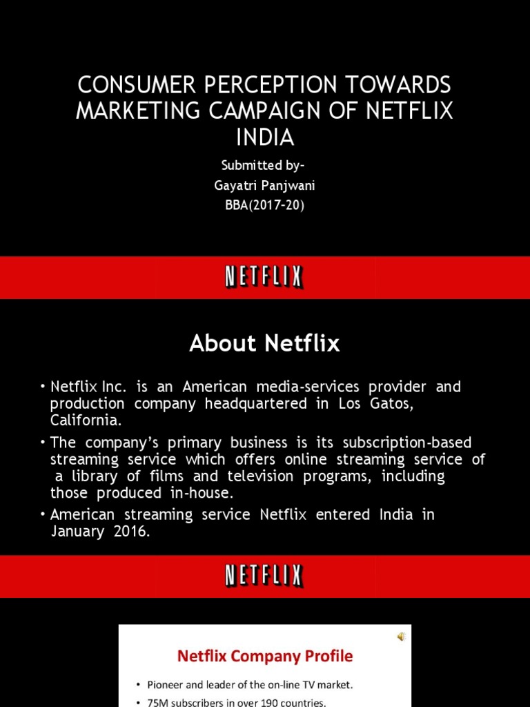 Netflix India Marketing Perception Study | PDF | Netflix | Streaming Media