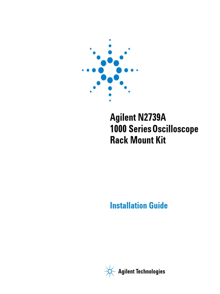 Agilent N2739A 1000 Series Oscilloscope Rack Mount Kit: Installation ...