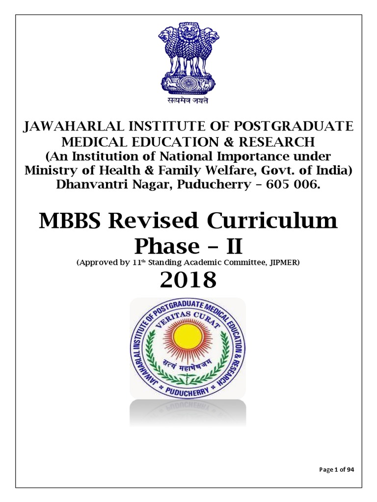 Curriculum For Phase - 2 MBBS PDF | PDF | Health Sciences | Health Care