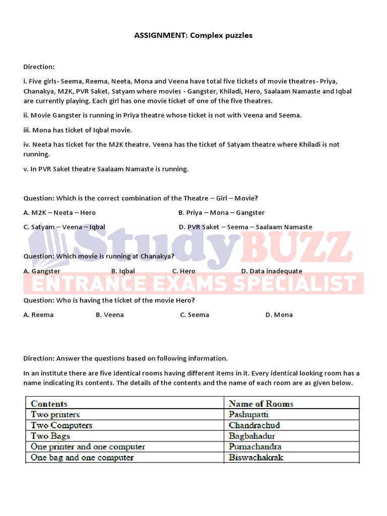 ASSIGNMENT: Complex Puzzles | PDF | Pluto | Nature ASSIGNMENT: Complex Puzzles | PDF | Pluto | Nature