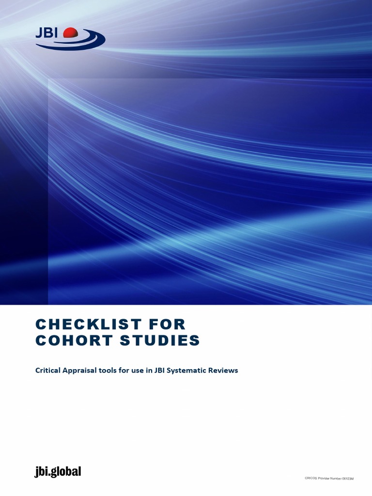 Checklist For Cohort Studies PDF | PDF | Systematic Review | Confounding