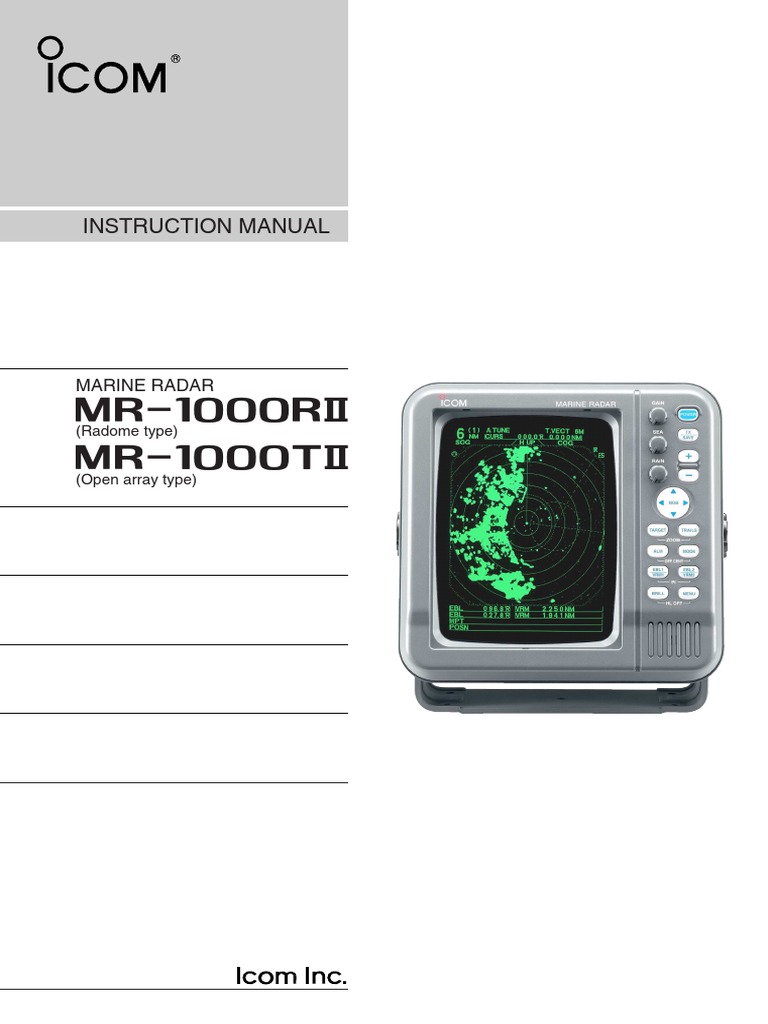 MR-1000R™ MR-1000T™: Instruction Manual | PDF | High Voltage | Radar