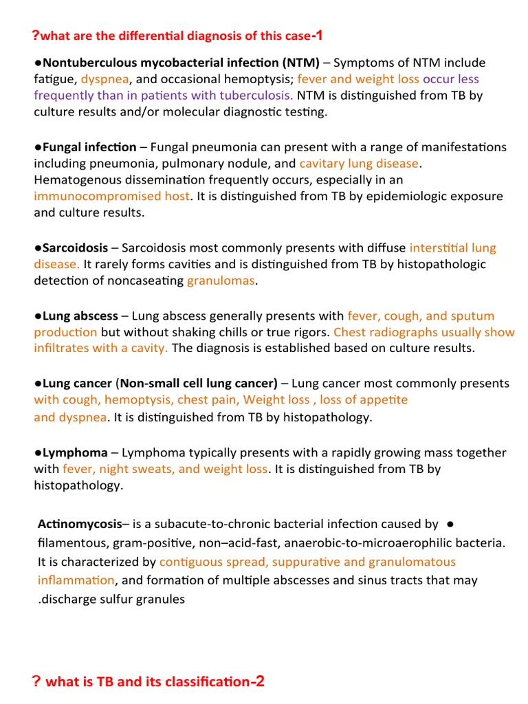 Occur Less Frequently Than in Patients With Tuberculosis.: 1 - What Are ...