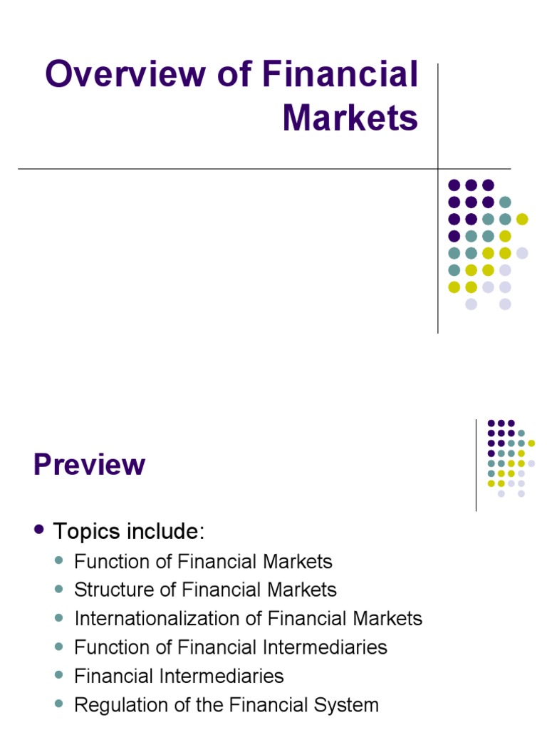 Lecture 1 - Basics of Financial Markets | PDF | Financial Markets | Stocks