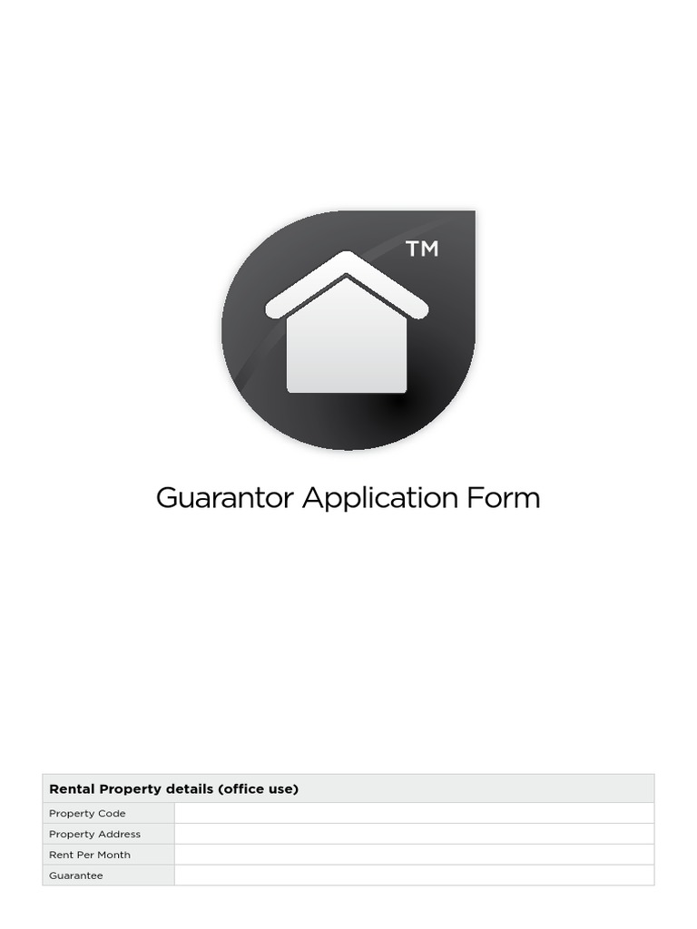 Guarantor Application Form: Rental Property Details (Office Use) | PDF ...