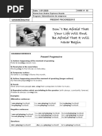 Present Continuous Story | PDF