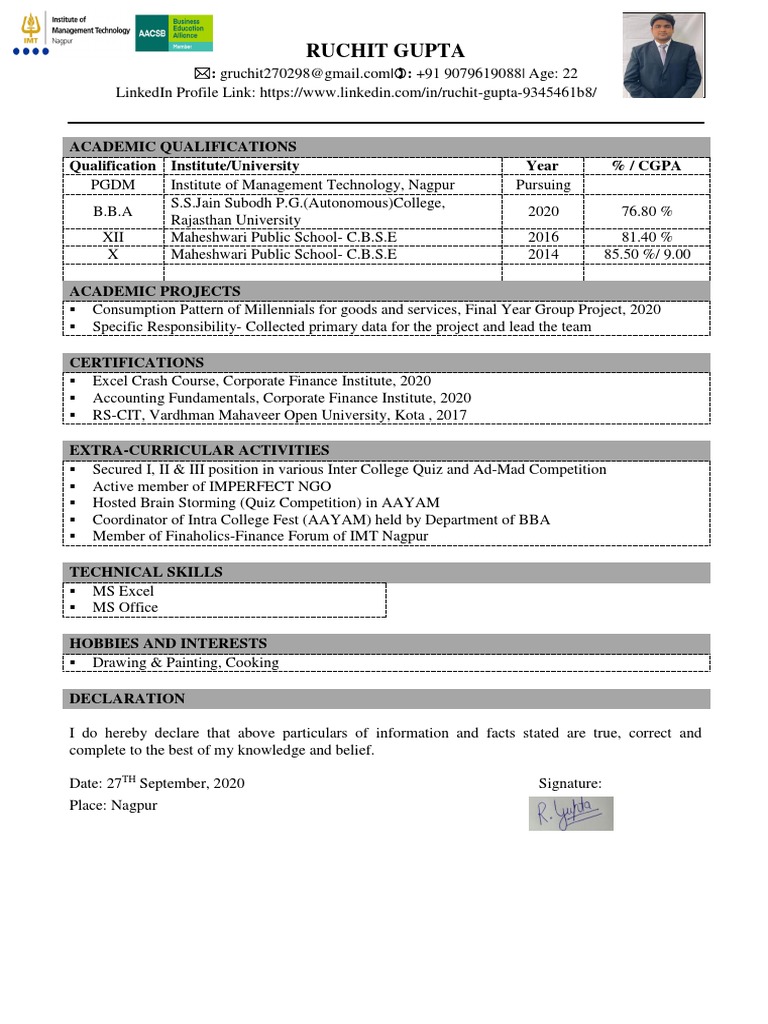 Ruchit Gupta - Major - B PDF | PDF