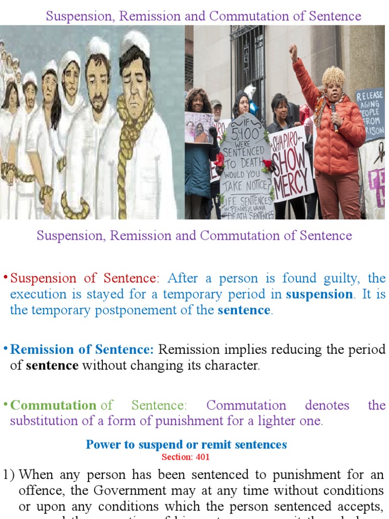 Suspension, Remission and Commutation of Sentence | PDF