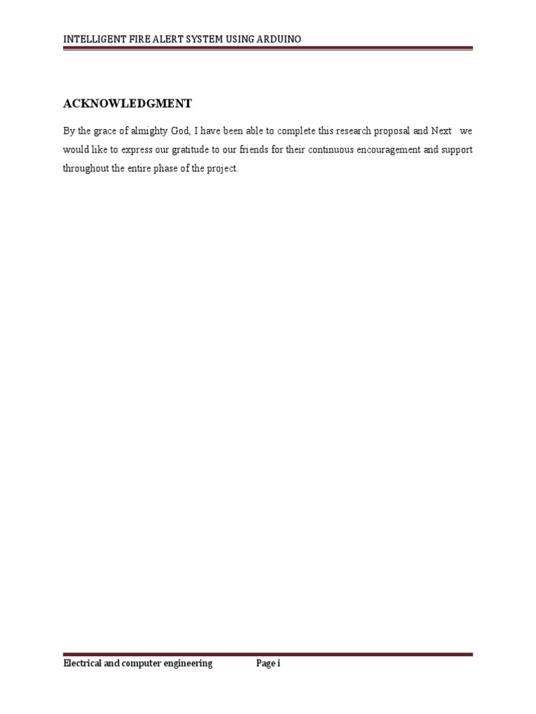 Acknowledgment: Electrical and Computer Engineering | PDF | Security Alarm | Mobile Phones