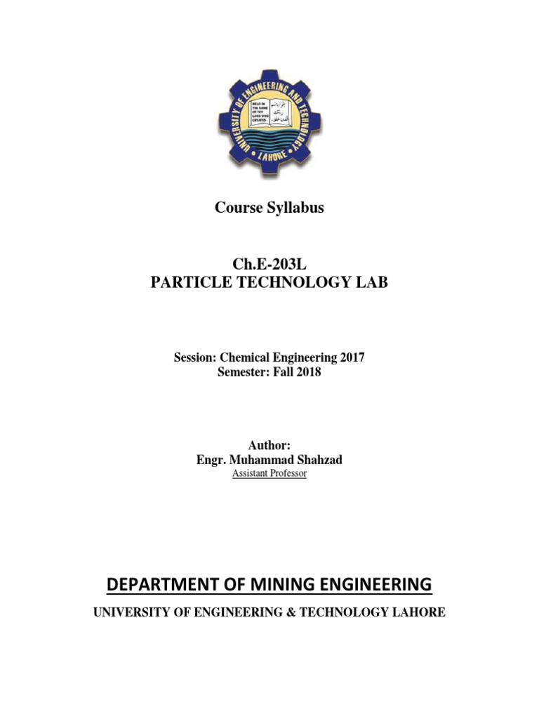 Session 2017 Particle Technology Chemical Engineering Pdf Pdf