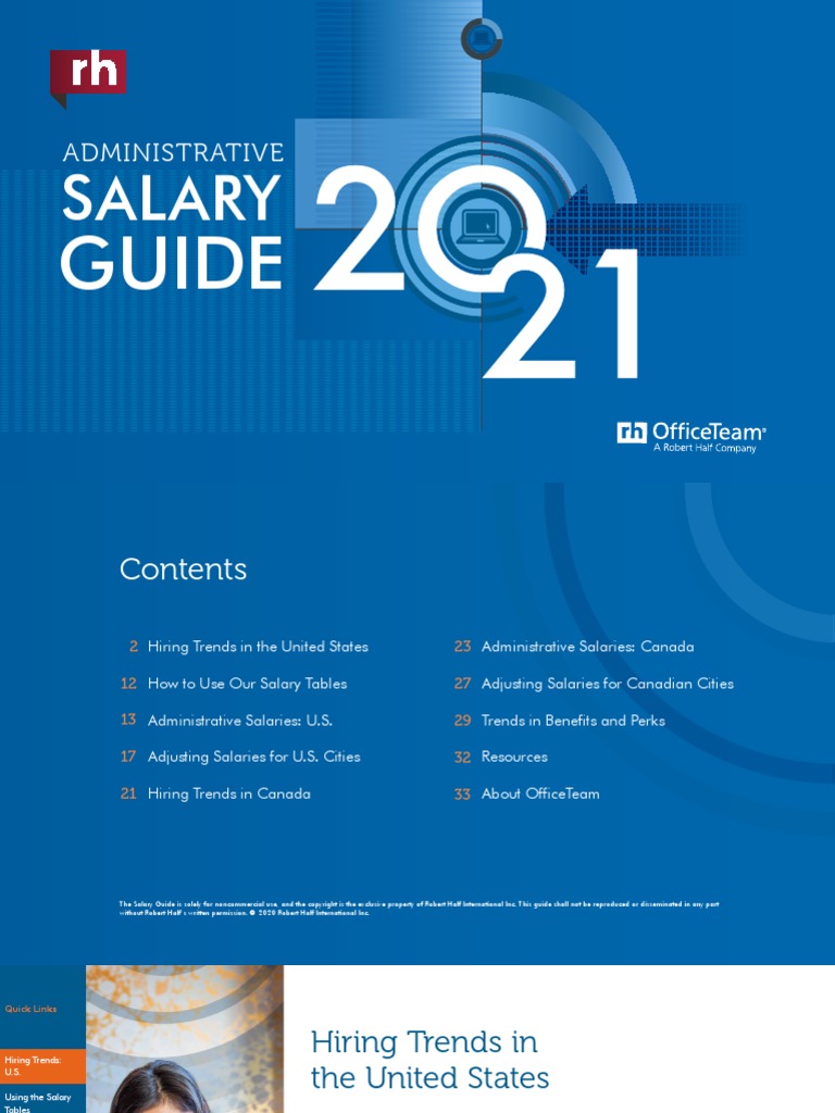2021 Salary Guide Administrative | PDF | Salary | Employee Benefits