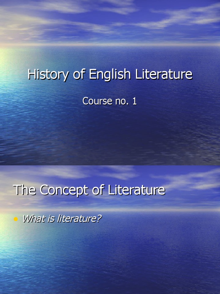 HEL Course 1 Literature | PDF | Author | Writing