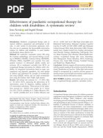 Occupational Therapy Fact Sheet | PDF | Special Education ...