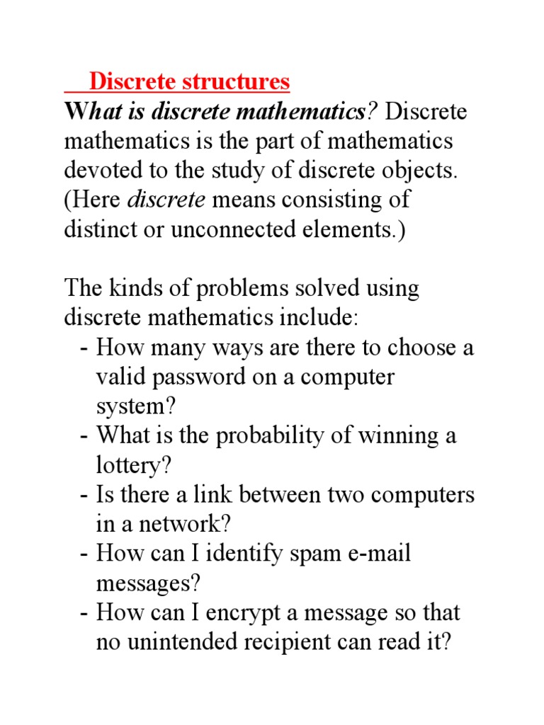 Discrete Structures-Lesson1 Updated | PDF | If And Only If | Discrete Mathematics